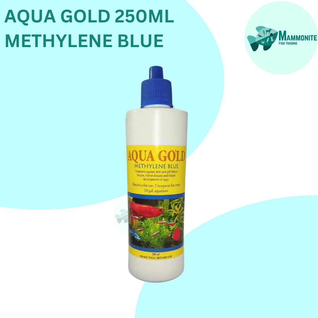 Aqua Gold Methylene Blue Aquarium Tank Fish Medicine Treatment Against Skin and Gill Fluke 250ml ...