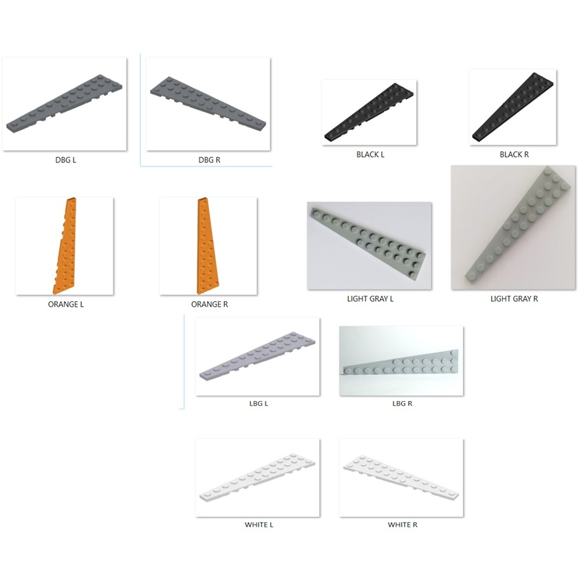 LEGO Part: Wedge, Plate 12x3 Left and Right (sold per pair) | Shopee ...