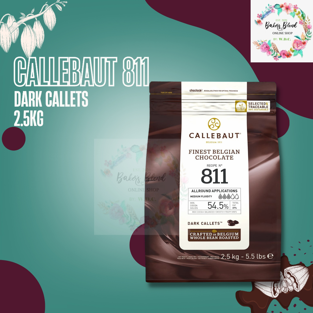 Callebaut 811 Dark (54.5%) Chocolate Callets 2.5kg | Shopee Philippines