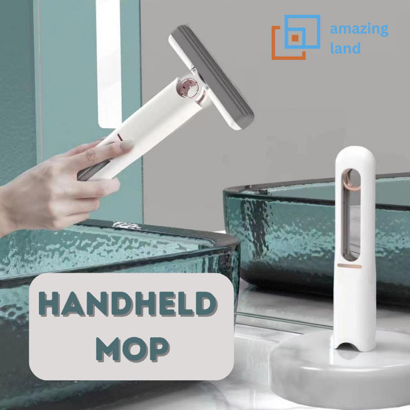 [ZXM] Mini Squeeze Mop Portable Cleaning Mop Handheld Desk Bathroom Car ...