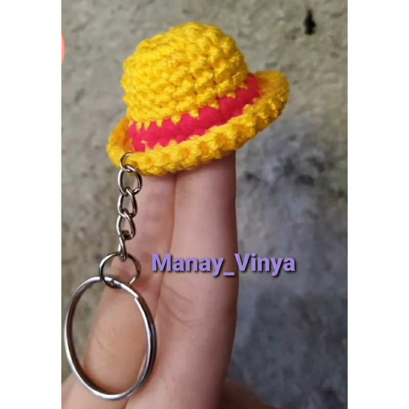 Luffy hat crochet keychain souvenirs | Shopee Philippines
