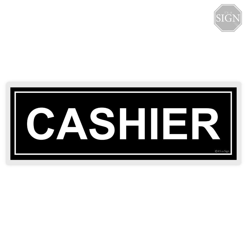 Cashier - Laminated Signage - 4 x 11 inches | Shopee Philippines