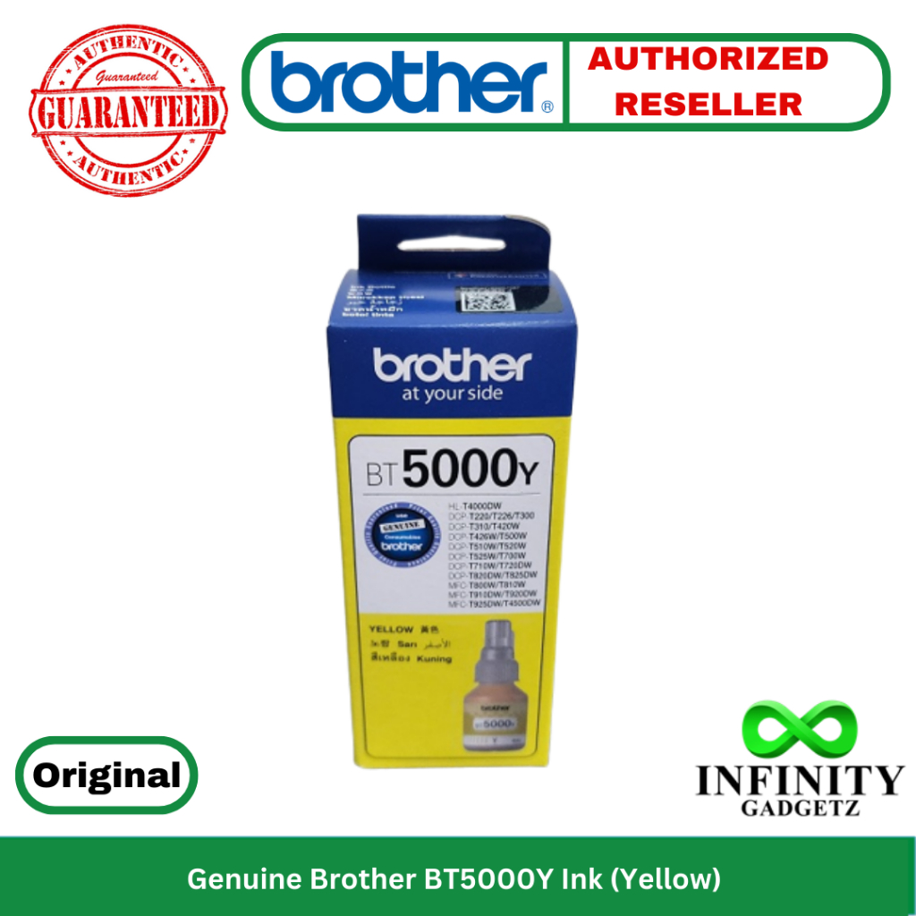 Genuine Brother BT5000Y Ink (Yellow) | Shopee Philippines