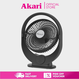 Akari 8" Rechargeable Elliptical Fan w/ LED (ARF-8068) | Shopee Philippines