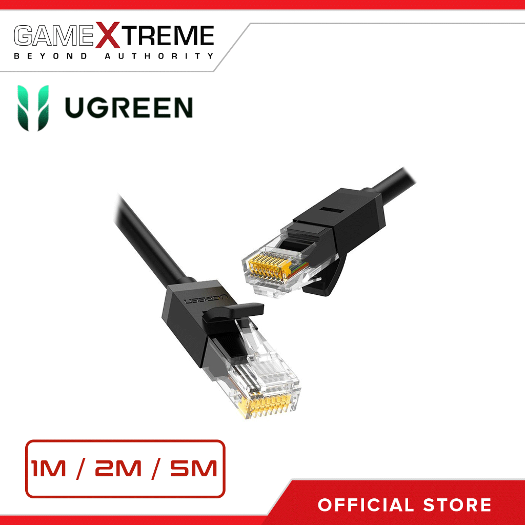 UGREEN Cat6 UTP Ethernet Cable 1000mbps RJ45 NW102 (Black) | Shopee ...