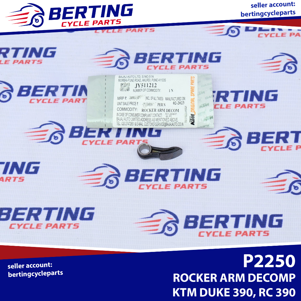 ROCKER ARM DECOMP KTM Duke 390, RC390, Dominar 400 UG Genuine JY511212 ...