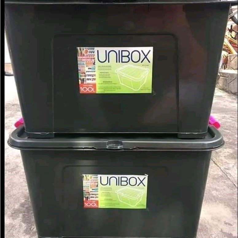 100 LITRES MULTIPURPOSE BLACK STORAGE BOX WITH KEYHOLE AND WHEELS ...