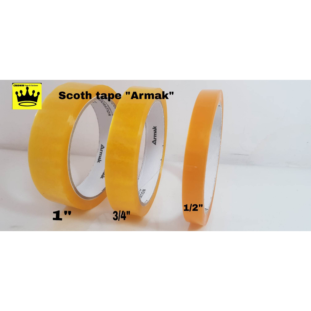 1roll Scotch Tape clear transparent tape big roll/small rolls | Shopee ...