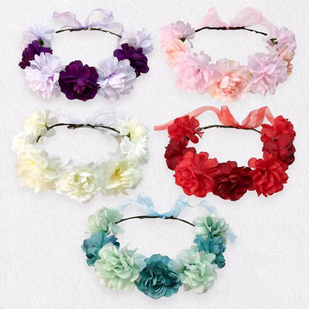 MISS CHIC Flower Crown Hair Accessories Wedding Party Head Accessories ...