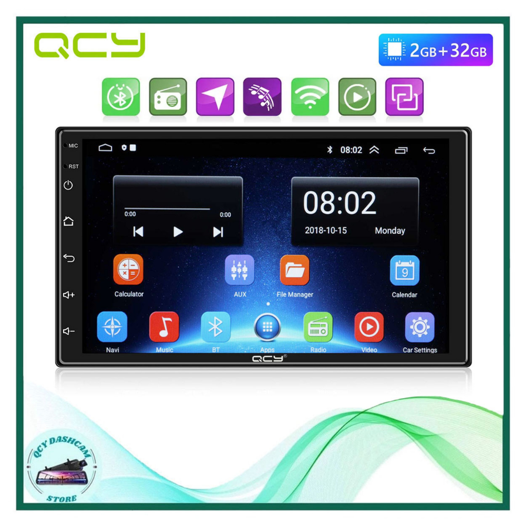 QCY 7 inch 2 DIN Android 12 Car Stereo Multimedia Car Radio Carplay & Android Auto HD Touch ...