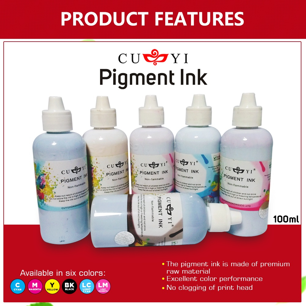 (PROMO) CUYI Pigment Ink 100ML (6 Colors) | Shopee Philippines
