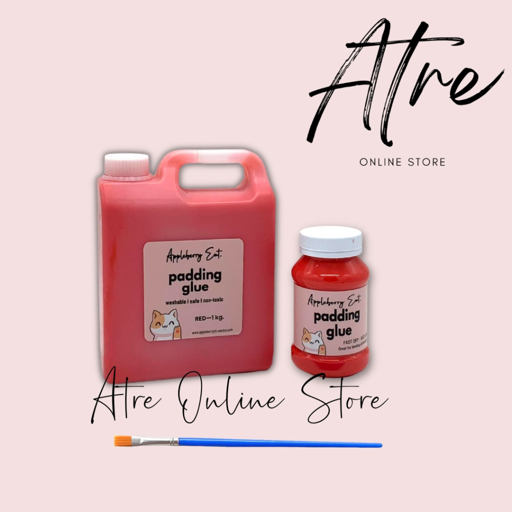 Padding Glue RED ( for DIY Notepad ) FREE BRUSH | Shopee Philippines