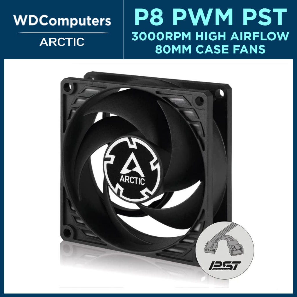 Arctic P8 PWM PST. 80 mm Case Fan with PWM Sharing Technology (PST) Fan ...