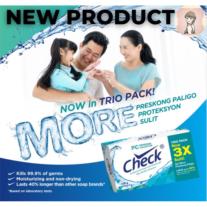 PERSONAL COLLECTION CHECK ANTIBACTERIAL TRIO PACK SOAP ORIGINAL ...