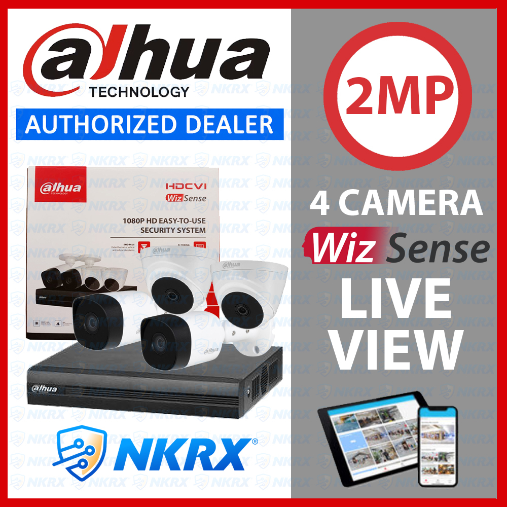 Dahua CCTV Package Wizsense 4 Camera 4CH 2MP 1080P DIY CCTV Package ...