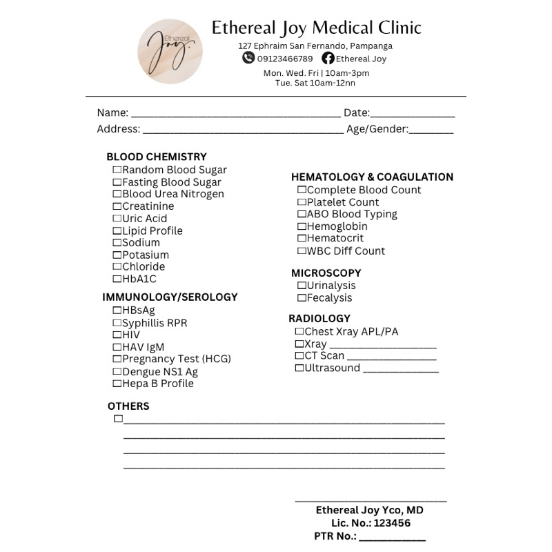 MEDICAL CERTIFICATE | PRESCRIPTION PAD | LABORATORY DIAGNOSTIC REQUEST ...