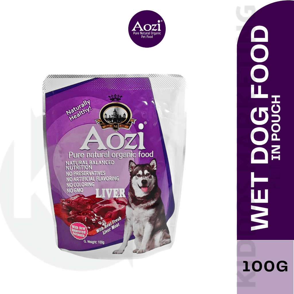 Aozi Pure Natural Organic Wet Food Dog Food in Pouch 100 grams ...