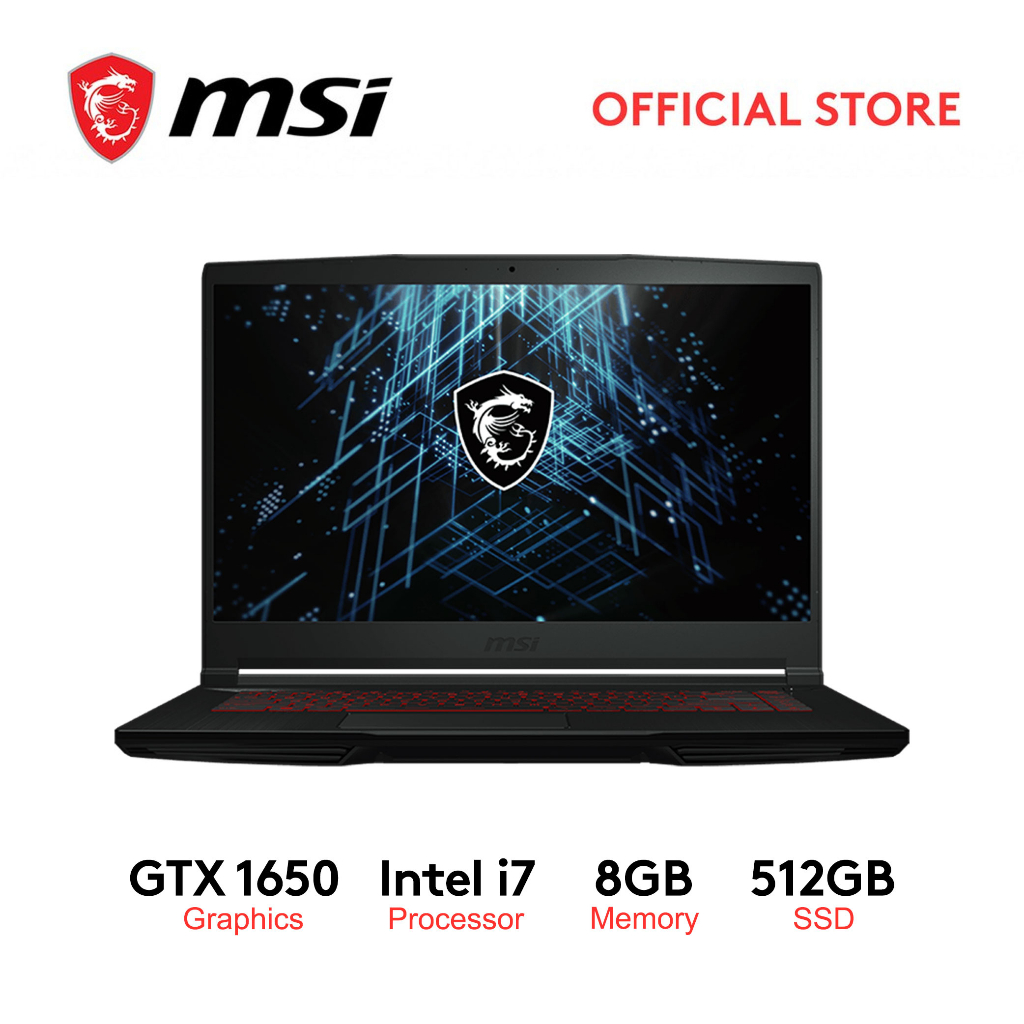 MSI GF63 11SC-1266PH 15.6" FHD i7-11800H+HM570 8GB 512GB SSD GTX 1650 ...