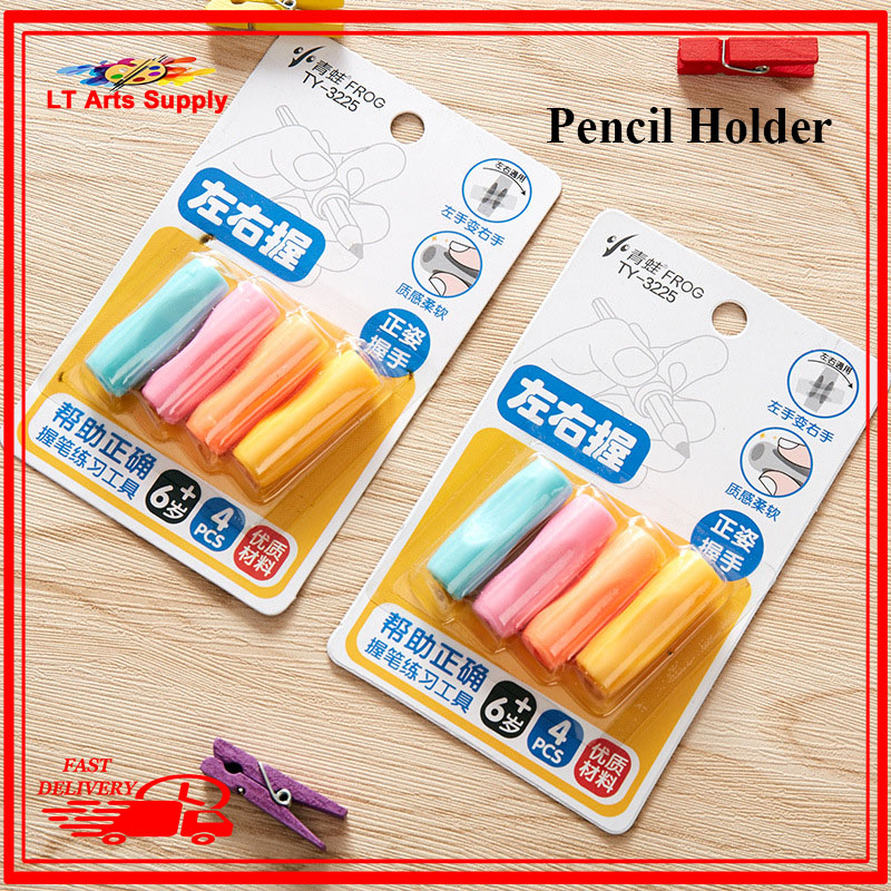 Little Frog Soft Rubber Pencil Grip 4pcs grip per set pencil holder ...
