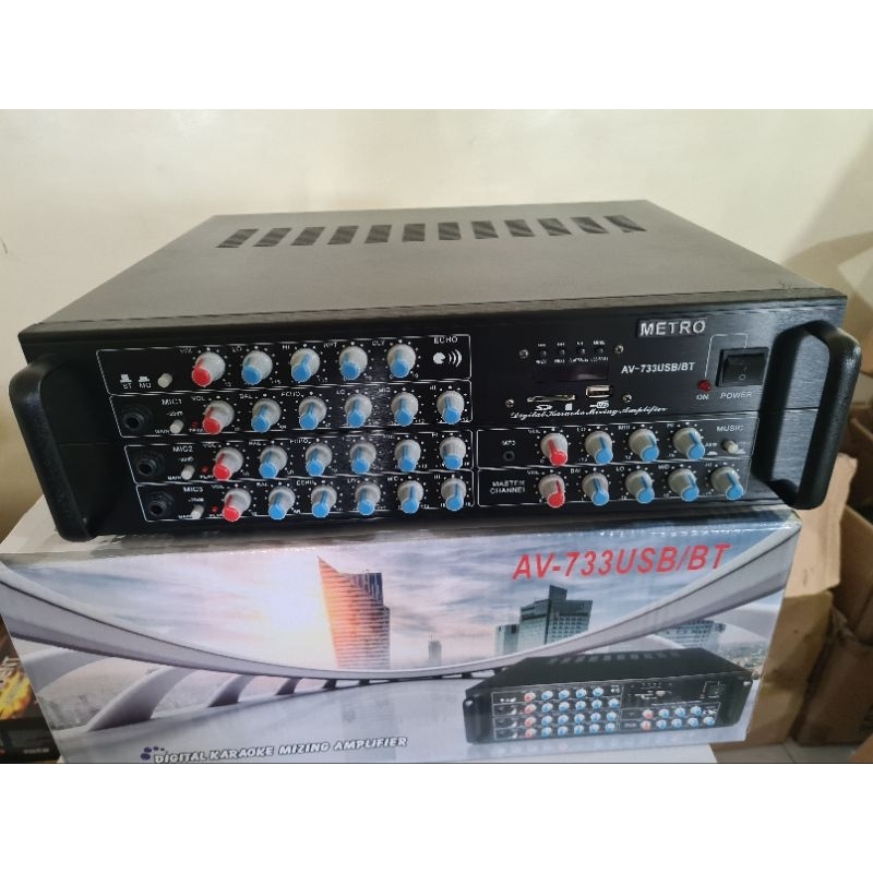 AV-733USB/BT 450watts Stereo Mixing Amplifier (METRO) | Shopee Philippines