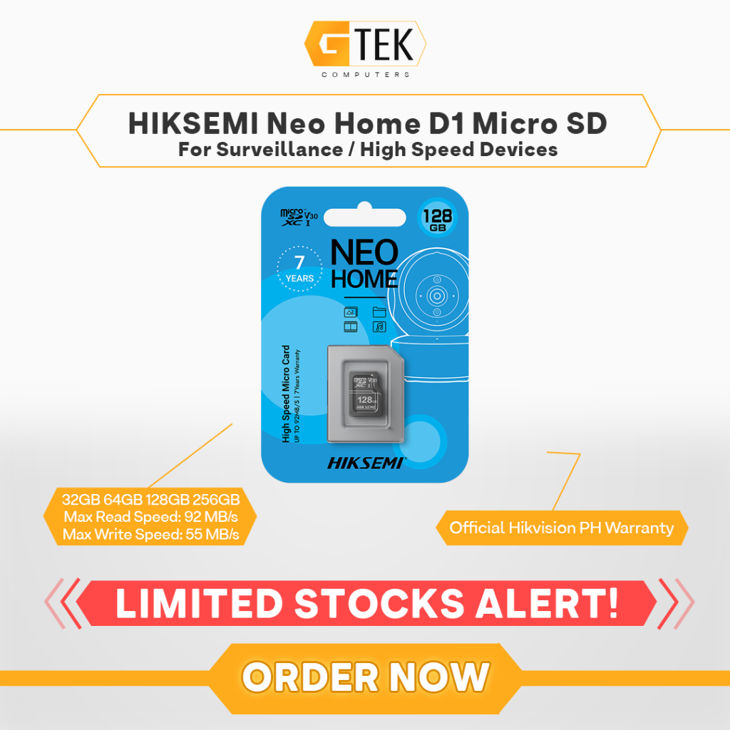 Hiksemi / Hikvision 32GB 64GB 128GB 256GB Neo Home D1 Surveillance High Speed Device Micro SD ...