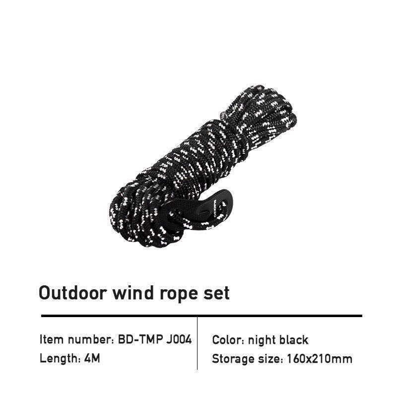 Naturehike BLACKDOG Wind Rope Canopy Wind Rope with Buckle Tensioner 8 ...