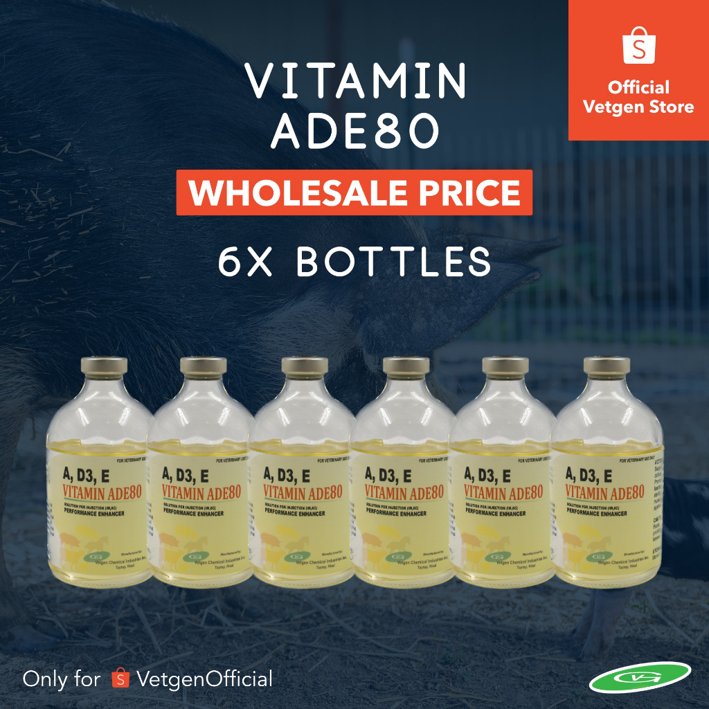 WHOLESALE Vitamin ADE80 for Animals | 6 x 100ml | Injectable | Vet ...