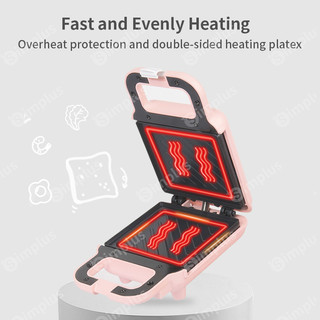 Simplus Sandwich Maker Non-stick MultiFunctional Bread Toaster | Shopee ...