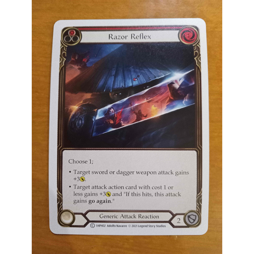 FAB Flesh and Blood TCG: Razor Reflex History Pack Vol. 1 (1HP402-4) Generic Attack Reaction ...