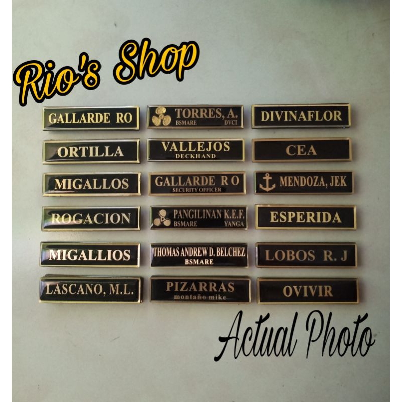Nameplate for Seaman , PNP , Security Guard | Shopee Philippines