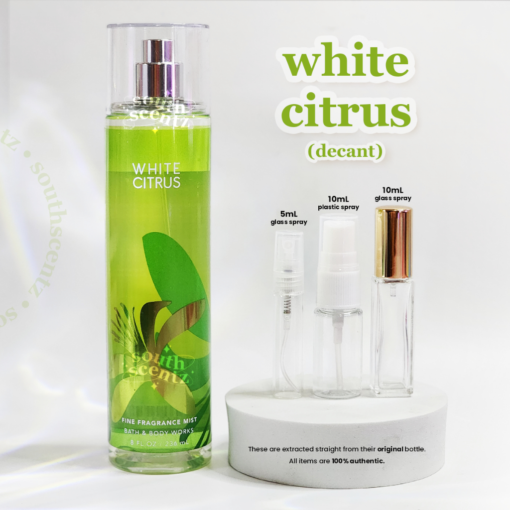 White Citrus Bath and Body Works Body Mist BBW 5mL 10mL SouthScentz ...
