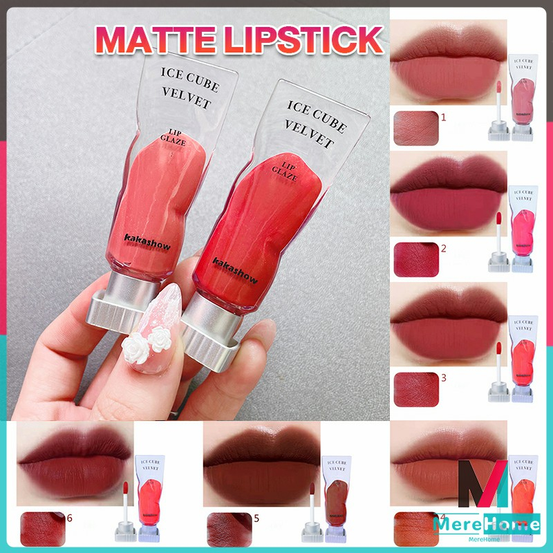 Ice Cube Velvet Lip Glaze Matte Lipstick Lip Gloss Lipstick Transparent ...