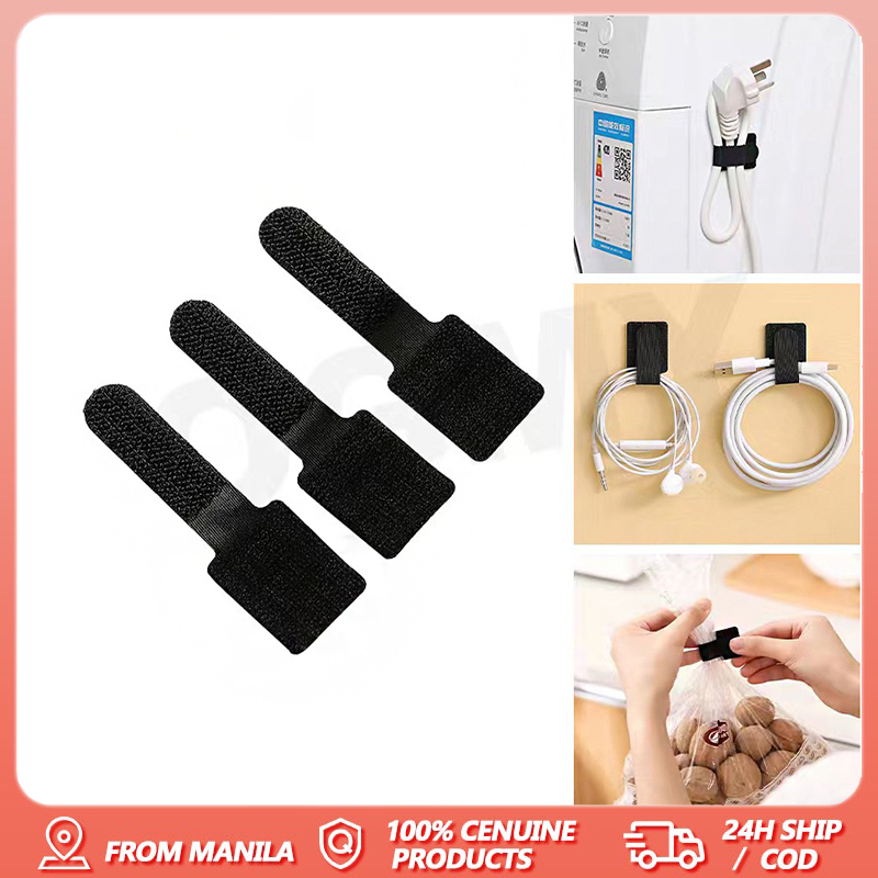 10pcs Wire Organizer Velcro Cable Tie Adhesive Fastening Strap Velcro ...