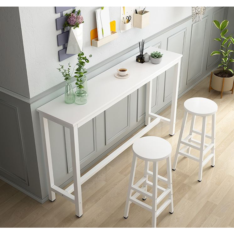 Bar Table Kitchen Counter top Metal legs, 100L *40D*100Hcm console MDF ...