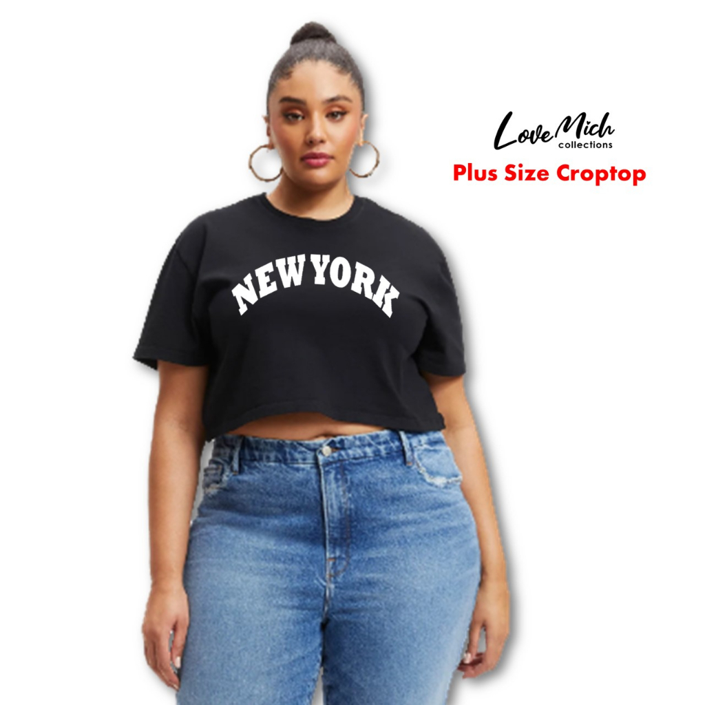 Plus Size Tops 2xl 3xl Oversized Croptop Loose Casual Wear Clothes Tops ...