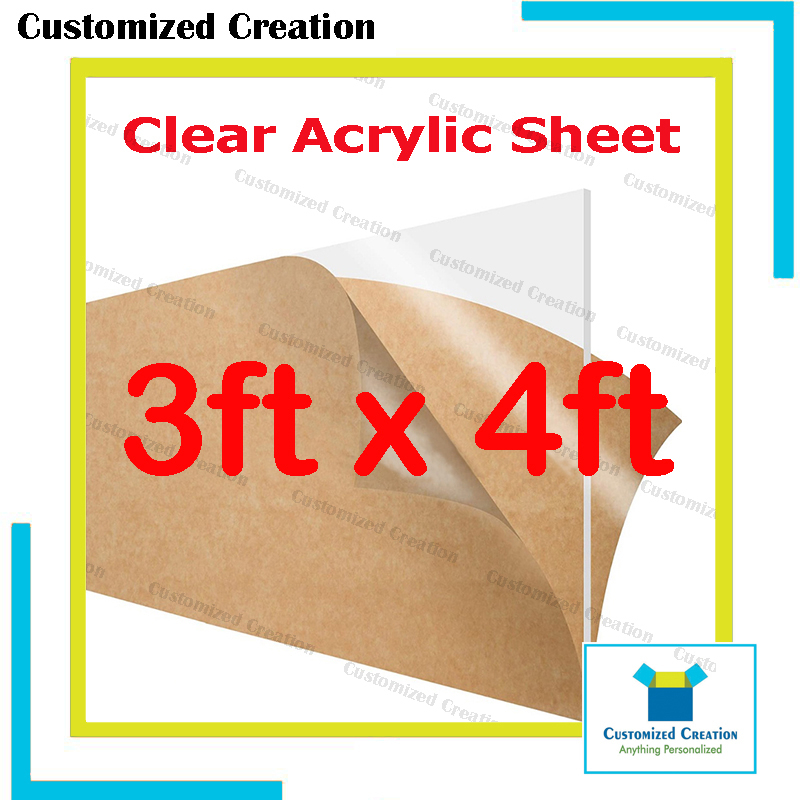 Acrylic Sheet Big Sizes 3ft X 4ft Clear / Transparent Plastic Glass ...