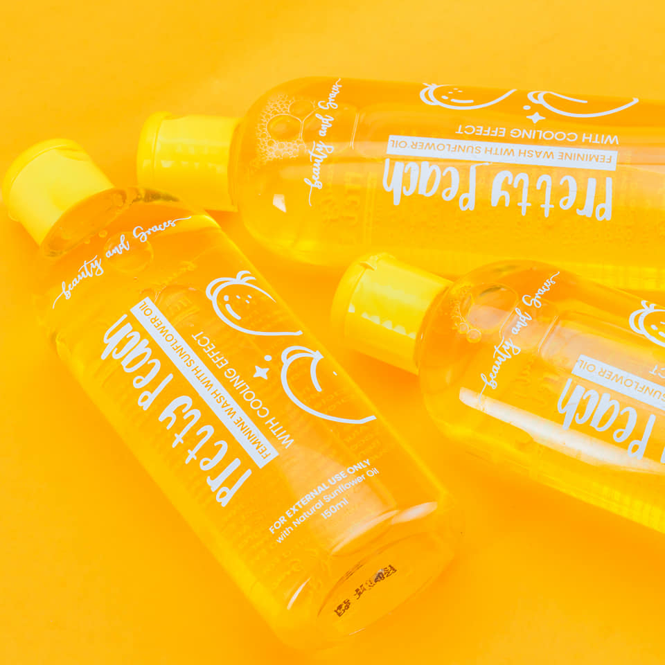 PRETTY PEACH Feminine Wash With Sunflower Oil and Cooling Effect By ...