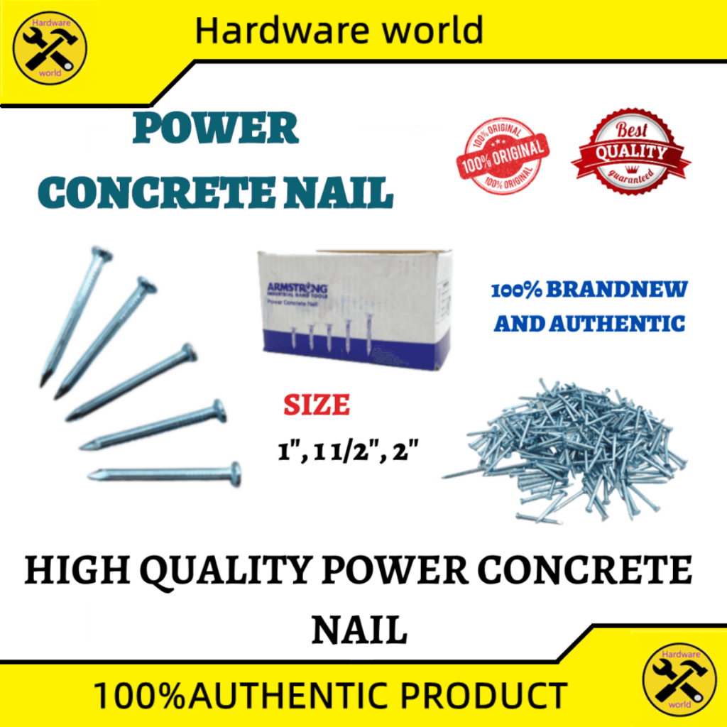 ARMSTRONG Concrete Nail Special Cement Wall Frame Iron Nails Heavy Duty ...