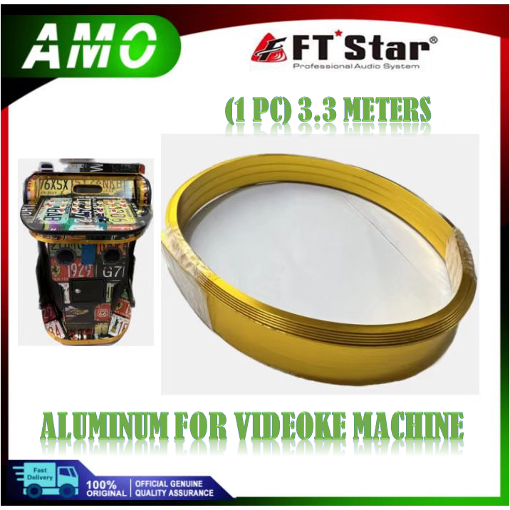 FT-STAR 1 Pc. Aluminum Counter Nosing BLACK & GOLD 1 Pc. (3.3Meters ...