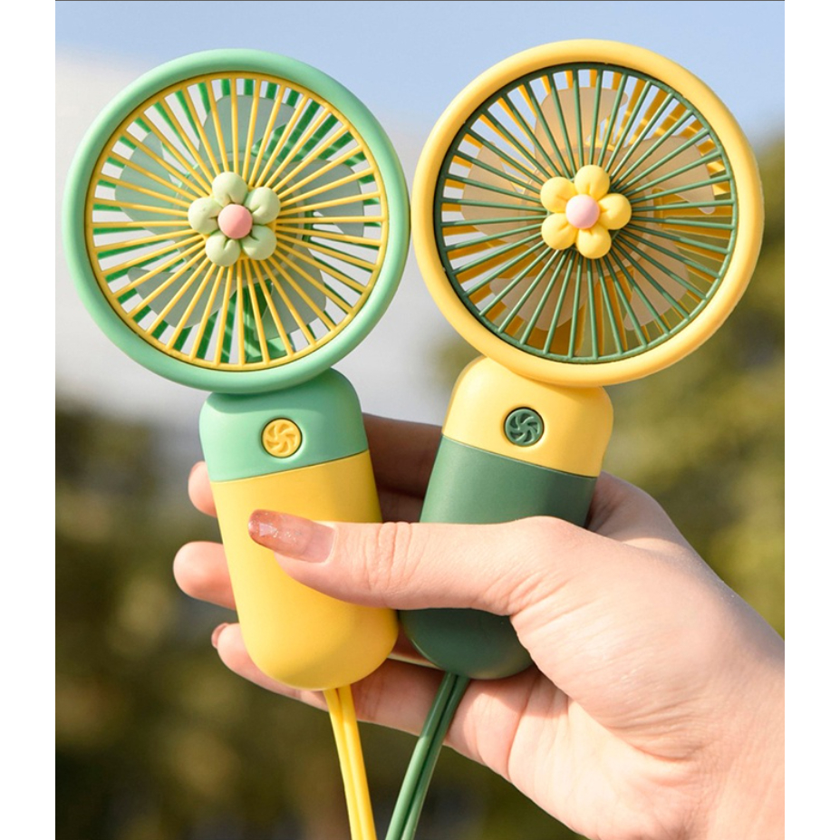Flower mini hand-held small fan summer small fresh portable hand-held ...