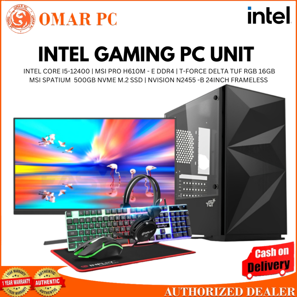 GAMING SYSTEM UNIT (i5-12TH GEN)(16GB RAM)(500gb SSD)(500w PSU ...