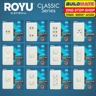 Buildmate x ROYU White Classic Series 1Gang | 2Gang | 3Gang Wall Switch ...