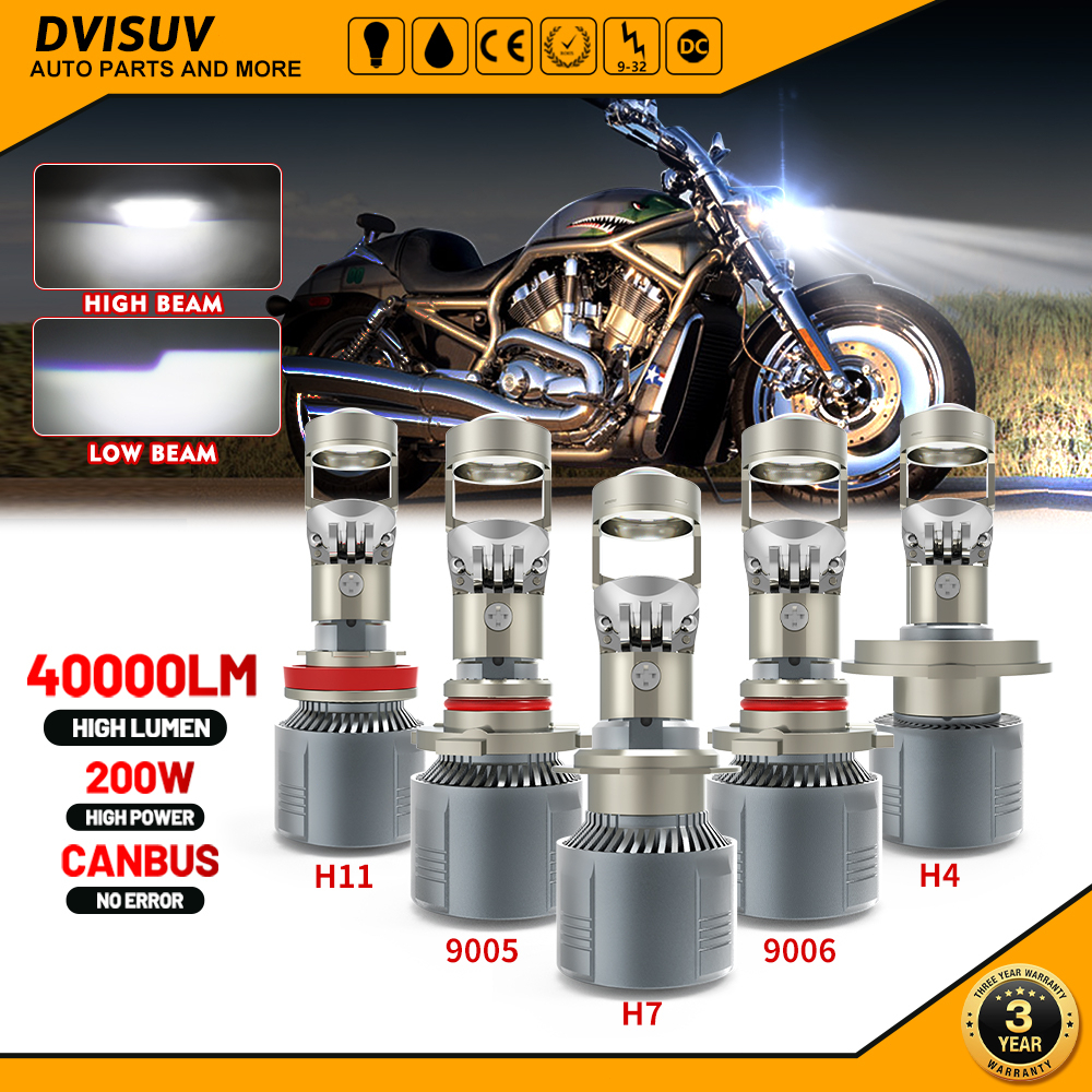 40000LM H4 H7 Led Mini Projector Lens H8 H11 Canbus 9005 HB3 9006 HB4 9012 Hir2 Car Headlight ...