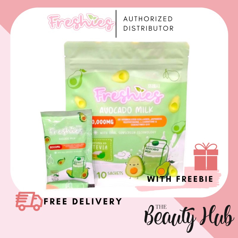 Freshies Avocado Milk Drink Glutathione Collagen L-Carnitine CoEnzymes ...