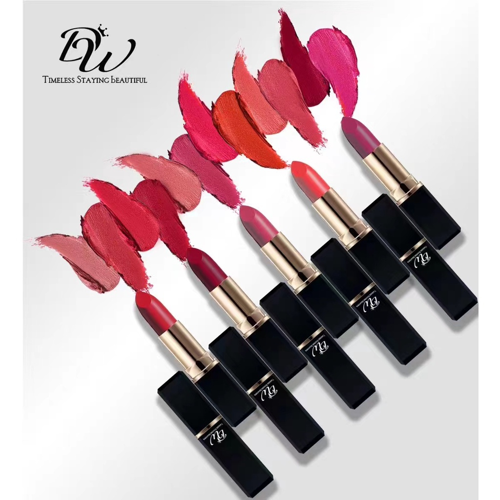 DW Black Matte Moisten Waterproof Lipstick | Shopee Philippines