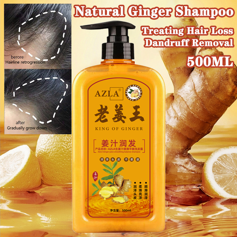 AZLA Ginger Hair Shampoo Fast Regrowth Hair Thick Anti-Hair Loss Anti ...