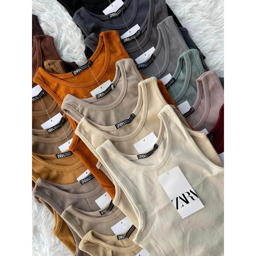 Zara Ribbed Racerback Thick Fabric (3) •Dear Closet | Shopee Philippines