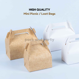 10pcs Mini Souvenir Box with Handle for Food, Donuts, Pastries ...