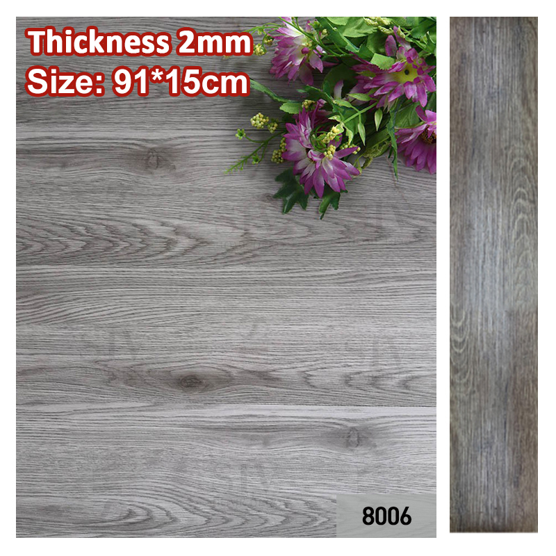 Floor Stickers 2mm thick 91X15cm Wooden Vinyl Self-adhesive PVC Vinyl ...