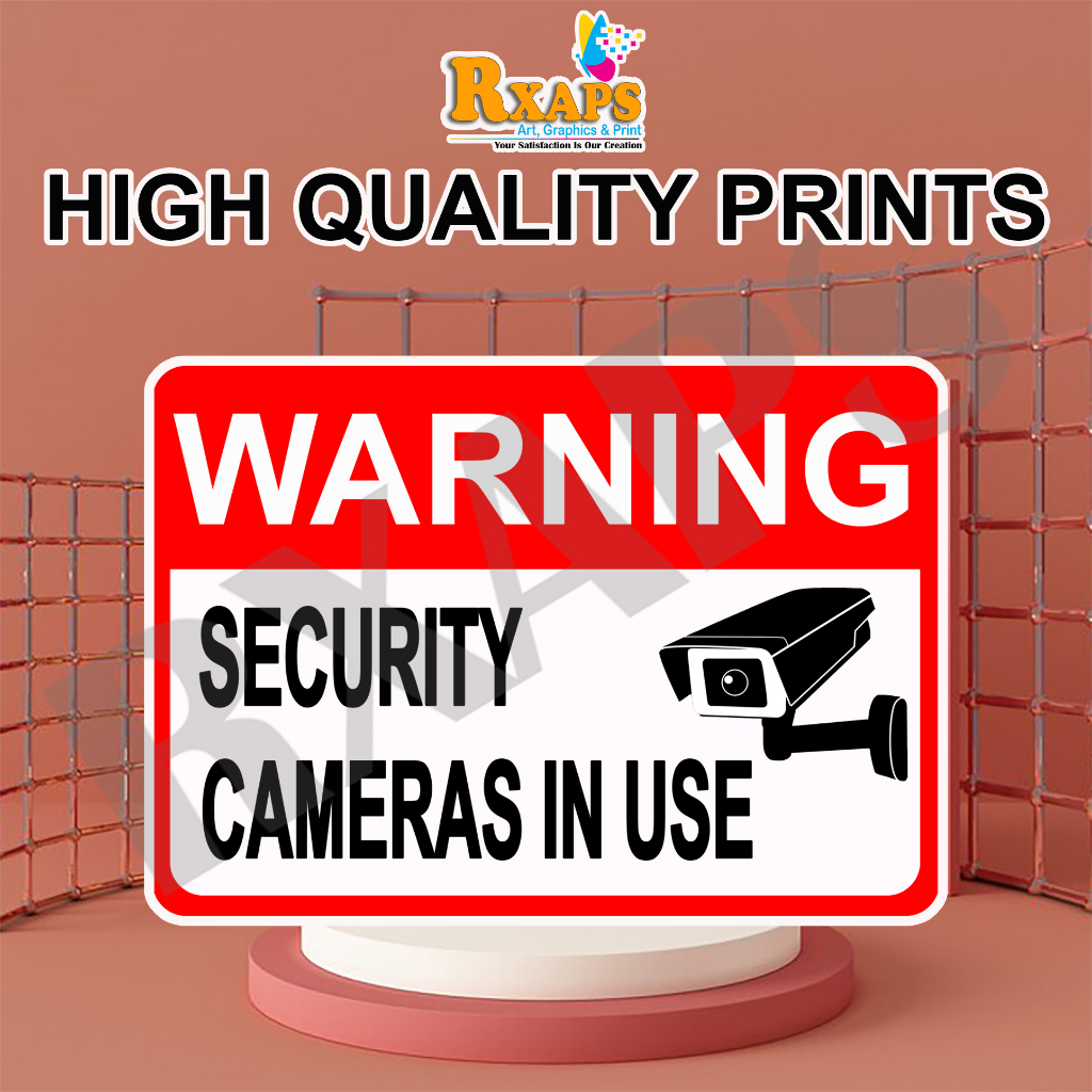 CCTV Signage Red and white PVC/LAMINATED/STICKER/SINTRA BOARD A4 ... CCTV Signage Red and white PVC/LAMINATED/STICKER/SINTRA BOARD A4 ...